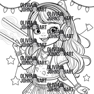 Kawaii Decora Girls Coloring Book - Etsy