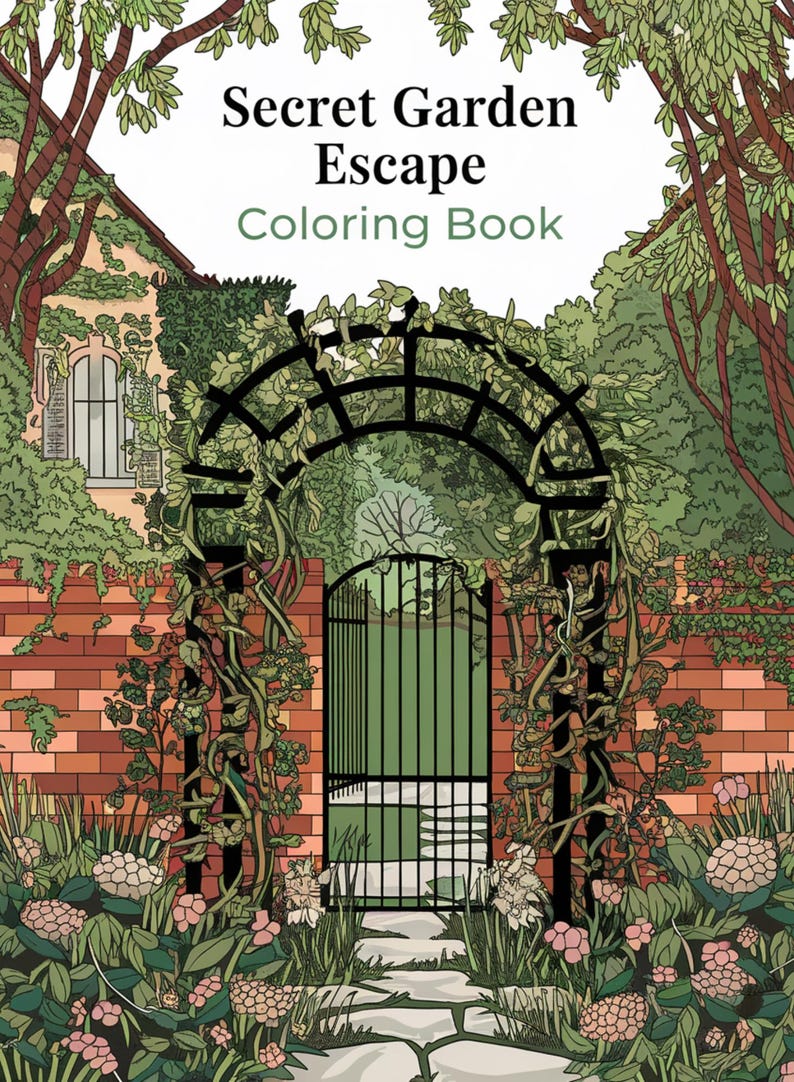 Secret Garden Escape Coloring Book - Etsy