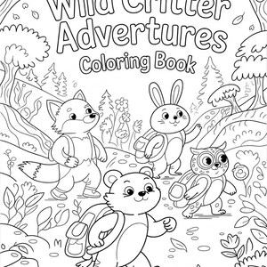 Wild Critter Adventures Coloring Book - Etsy