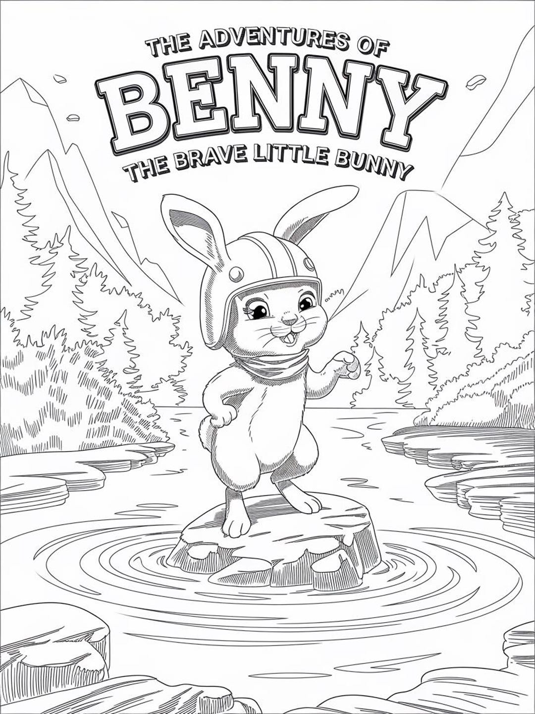 The Adventures of Benny the Brave Little Bunny Coloring Book - Etsy