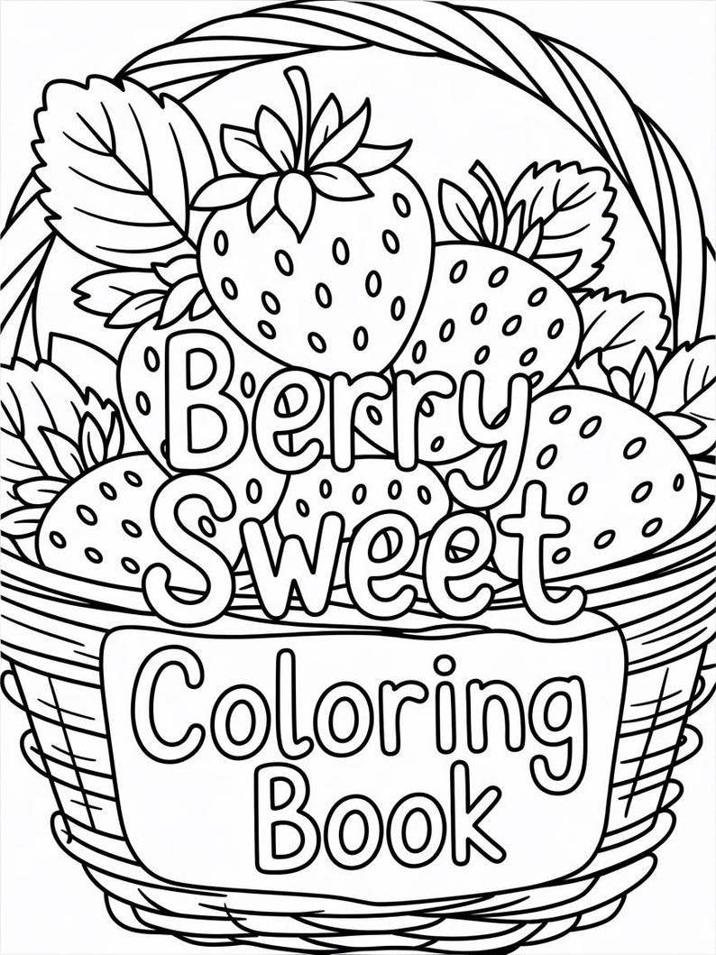 Berry Sweet Coloring Book - Etsy