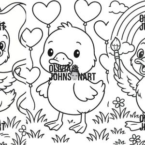 Kawaii Quack Coloring Book - Etsy