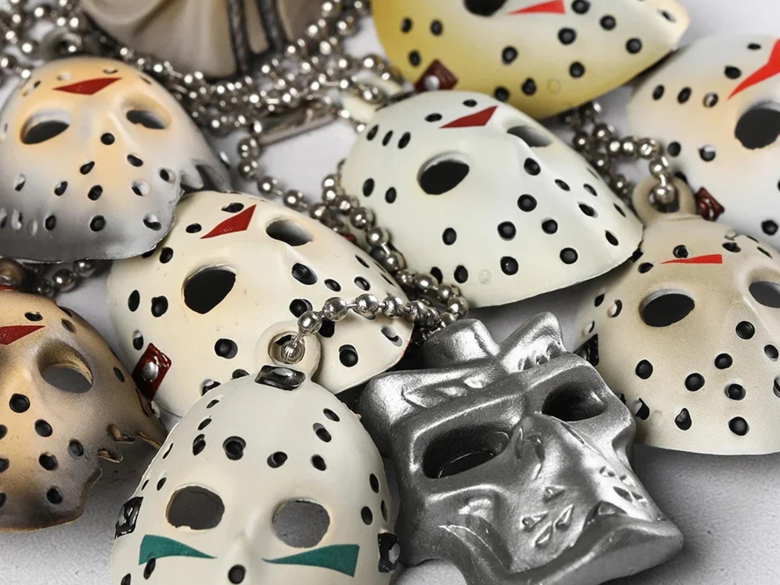 Jason Voorhees Mini Masks Models PVC Figures Toys Pendants Keychains ...