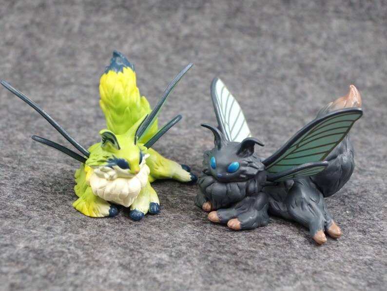 Butterfly Catsilkworm Moth Cat Statuette Sk Gashapon Assembling Toys ...