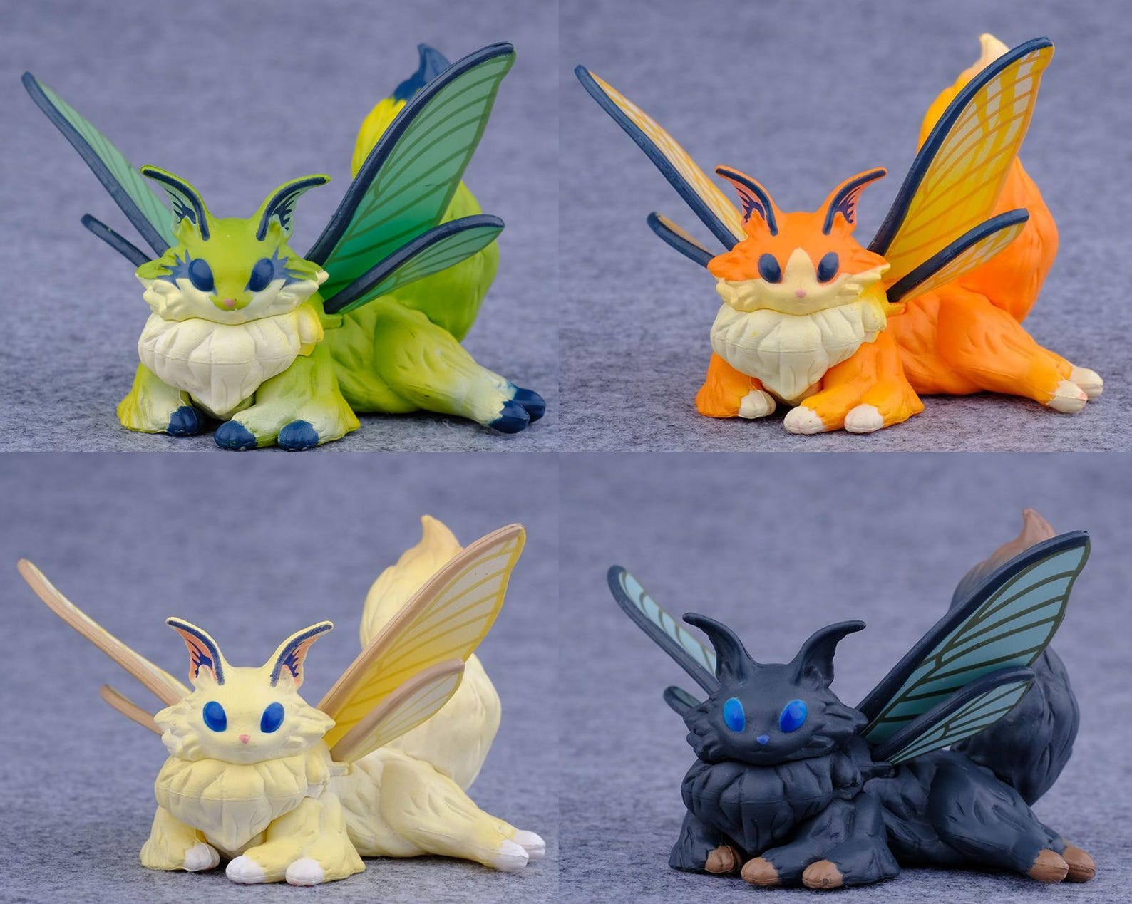 Butterfly Catsilkworm Moth Cat Statuette Sk Gashapon Assembling Toys ...
