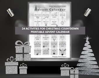 Printable Advent Calendar for Family, Christmas Countdown and ...