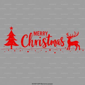 Merry Christmas PNG Digital Download Minimalist Red Design, 300 DPI ...