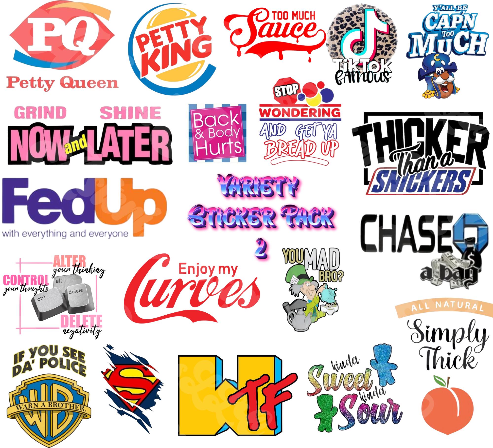 Variety UV DTF Sticker Pack - Etsy