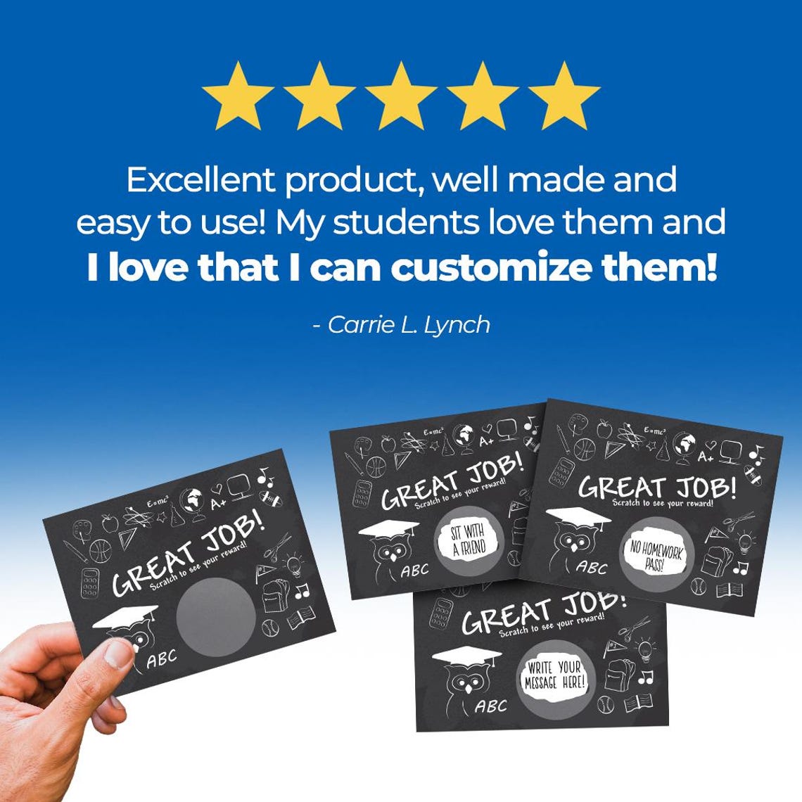 Teacher Reward DIY Make Your Own Scratch off Cards Classroom Rewards ...