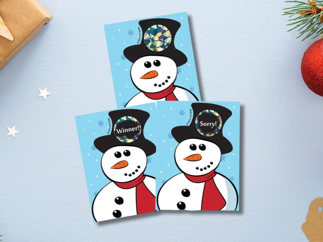 Frosty the Snowman Christmas Holiday Scratch off Game Card Scratcher ...