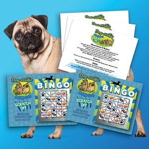 26 Pack Puppy Dog Scratch off Bingo Card Party Favors for Animal Lovers ...