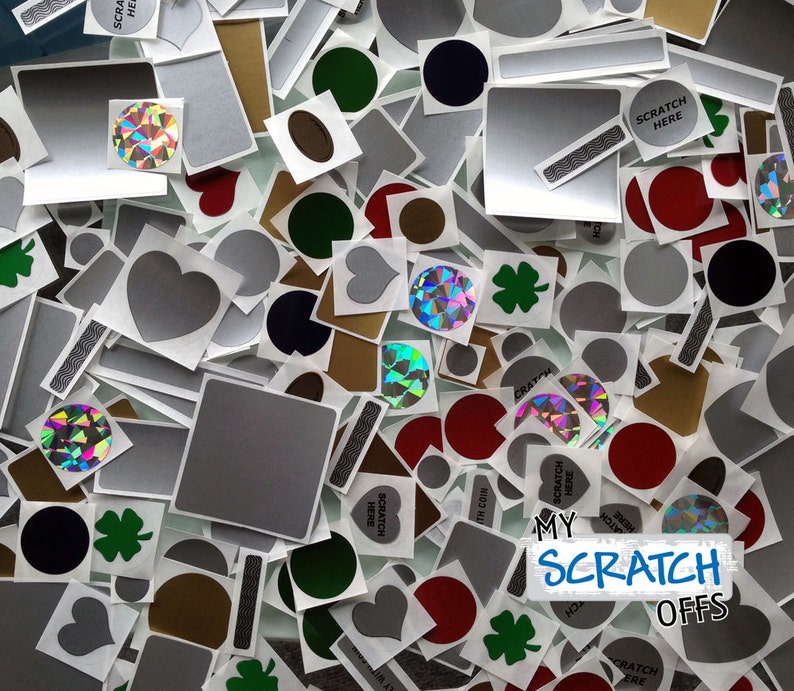 Mix N Match Scratch off Stickers Labels DIY Crafts Invitations - Etsy