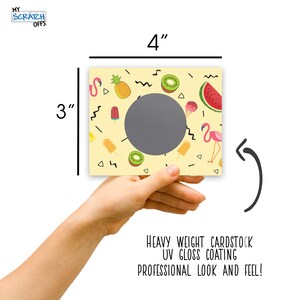 Summer Activity Fun Tropical Theme DIY Scratch off Tickets Kit of 20 ...