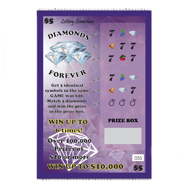 CUSTOM Purple Diamond's Forever Scratch off Ticket Fake - Etsy