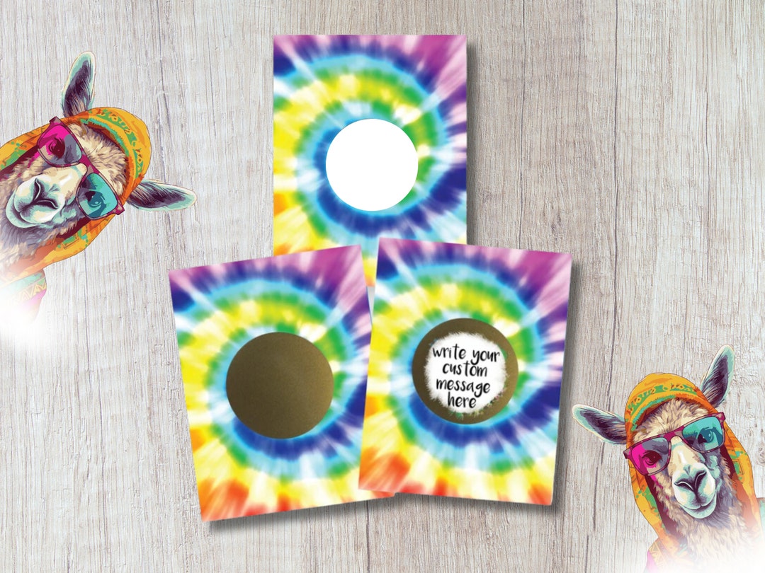 Tie Dye Scratch off Cards: DIY Notes Kit - 20 Pack - Etsy