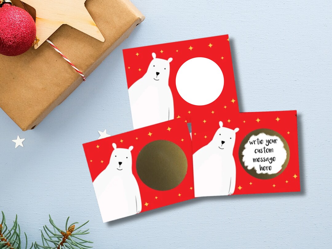 Christmas DIY Scratch off Ticket Scratch Notes 20 Cards Stickers for ...