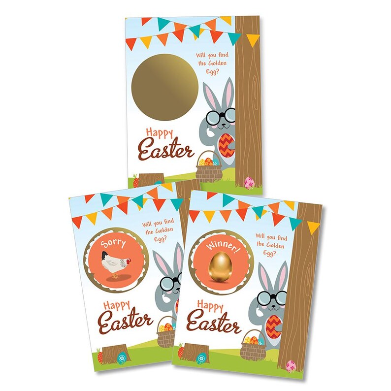 Easter Bunny Egg Hunt Scratch off Game: 26 Cards, 2 Winners - Etsy