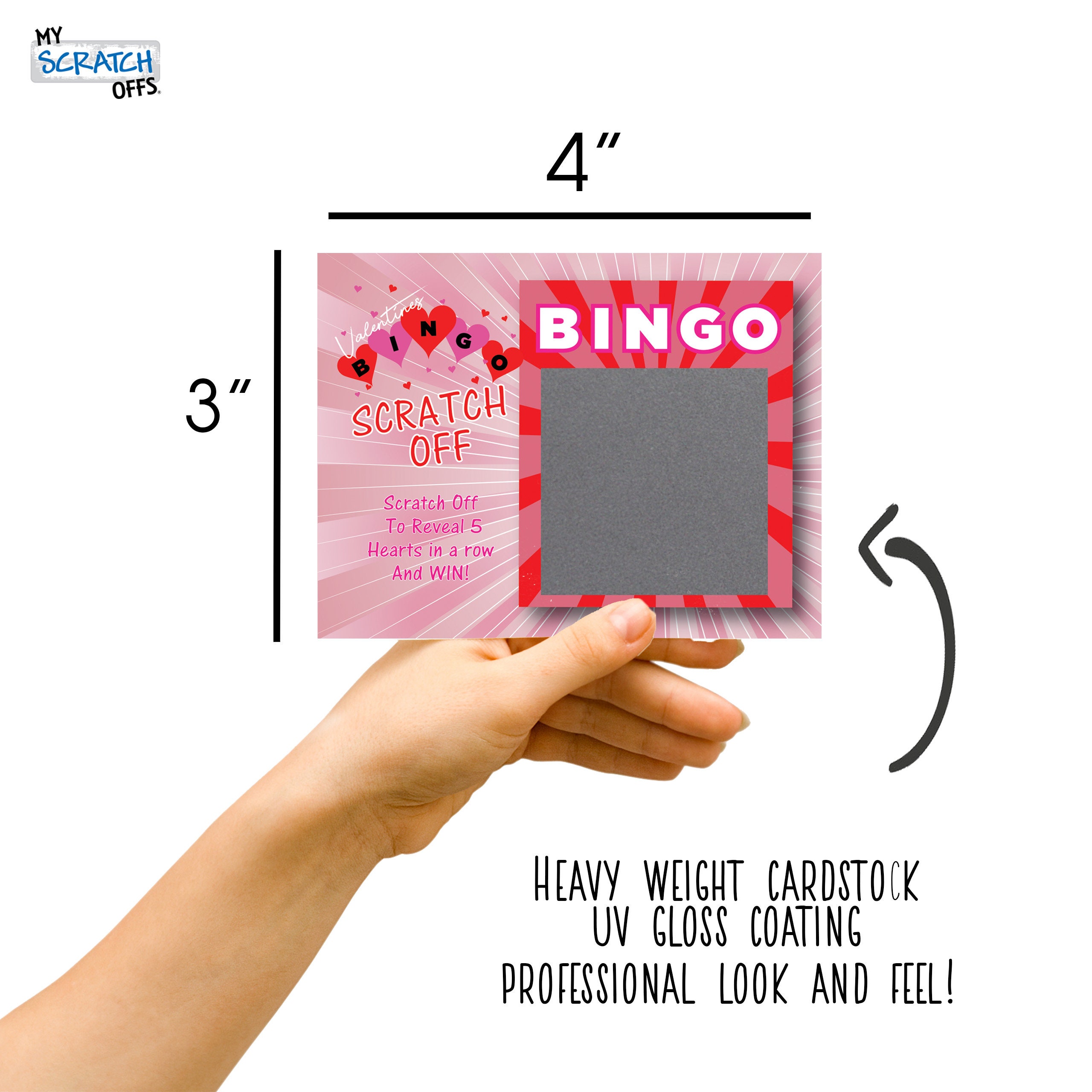 Valentines Day Love and Hearts BINGO Scratch off Party Favor | Etsy