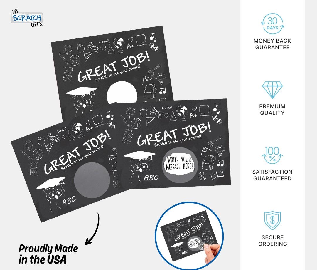 Teacher Reward DIY Make Your Own Scratch off Cards Classroom Rewards ...