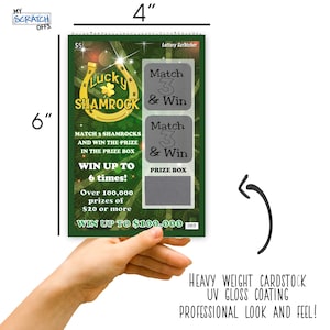 Custom St. Patrick's Day Scratch off Lottery Ticket: Pregnancy ...