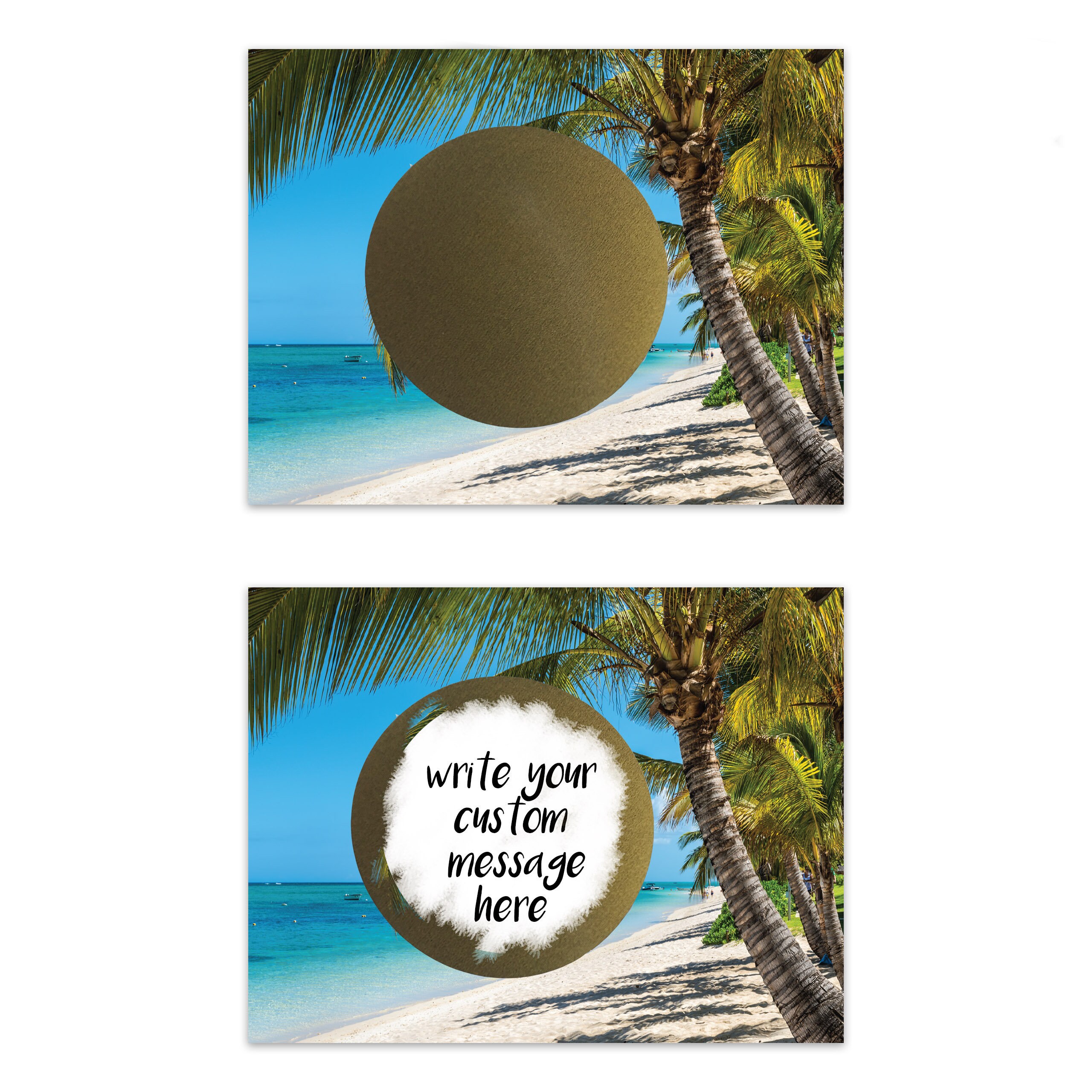 Summer Tropical Beach DIY Make Your Own Scratch off Card - Etsy
