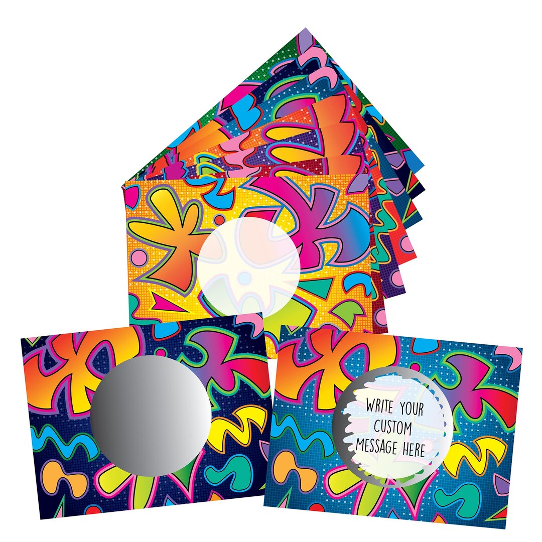 DIY Teacher Reward Scratch off Cards - Graffiti Design (50 Qty) - Etsy