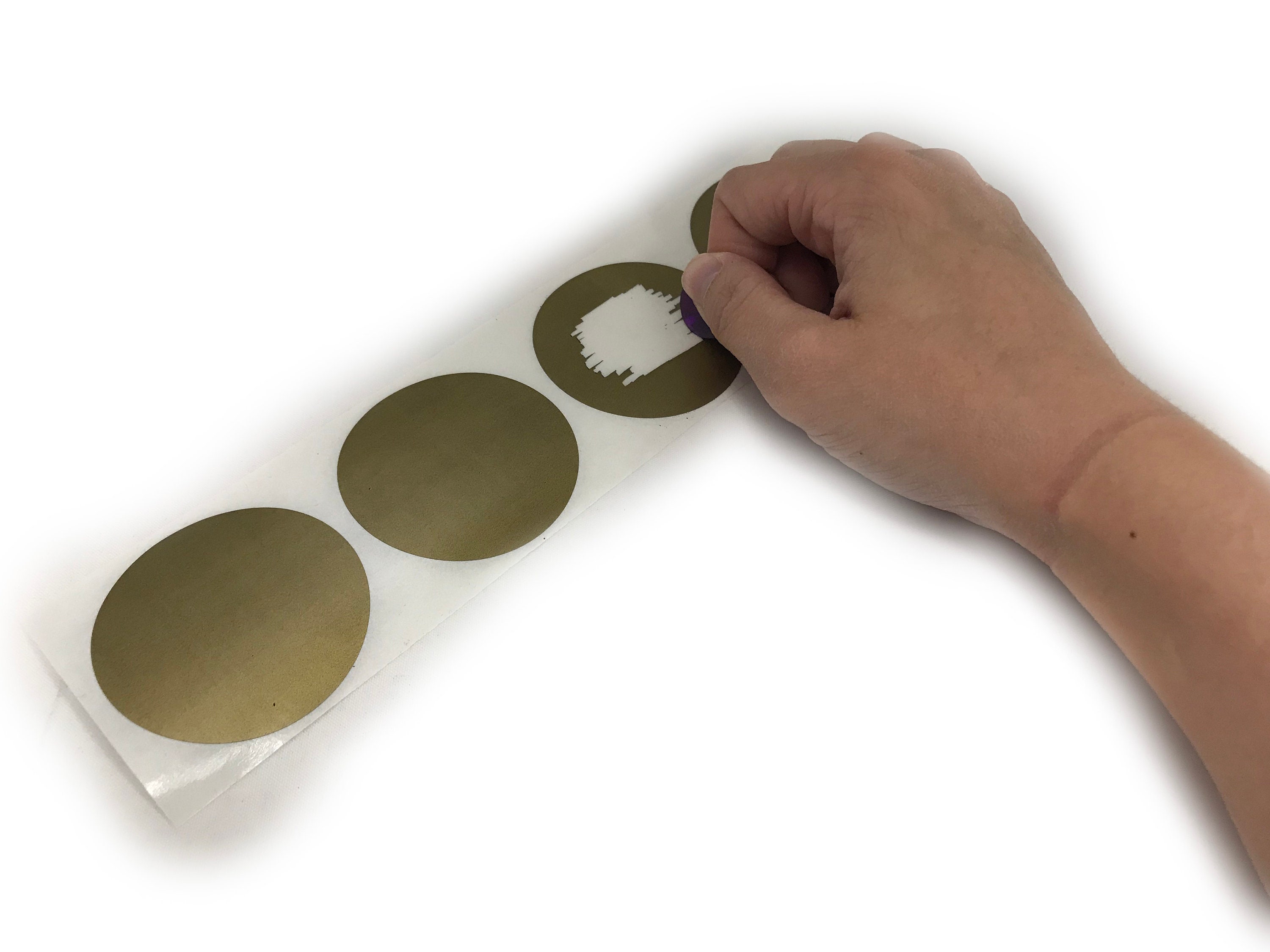 Gold 2 Round Scratch off Stickers Labels for DIY Crafts - Etsy