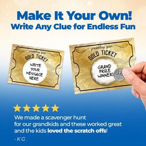 DIY Gold Ticket Round Scratch off Cards: Small Business Promotion (20 ...