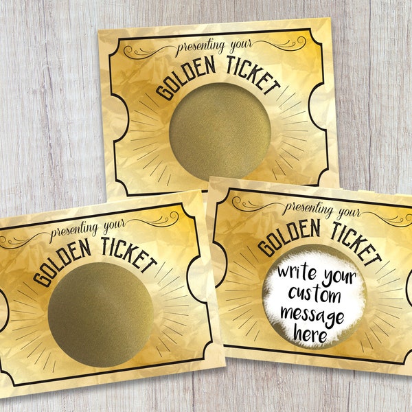 Custom Golden Ticket - Etsy