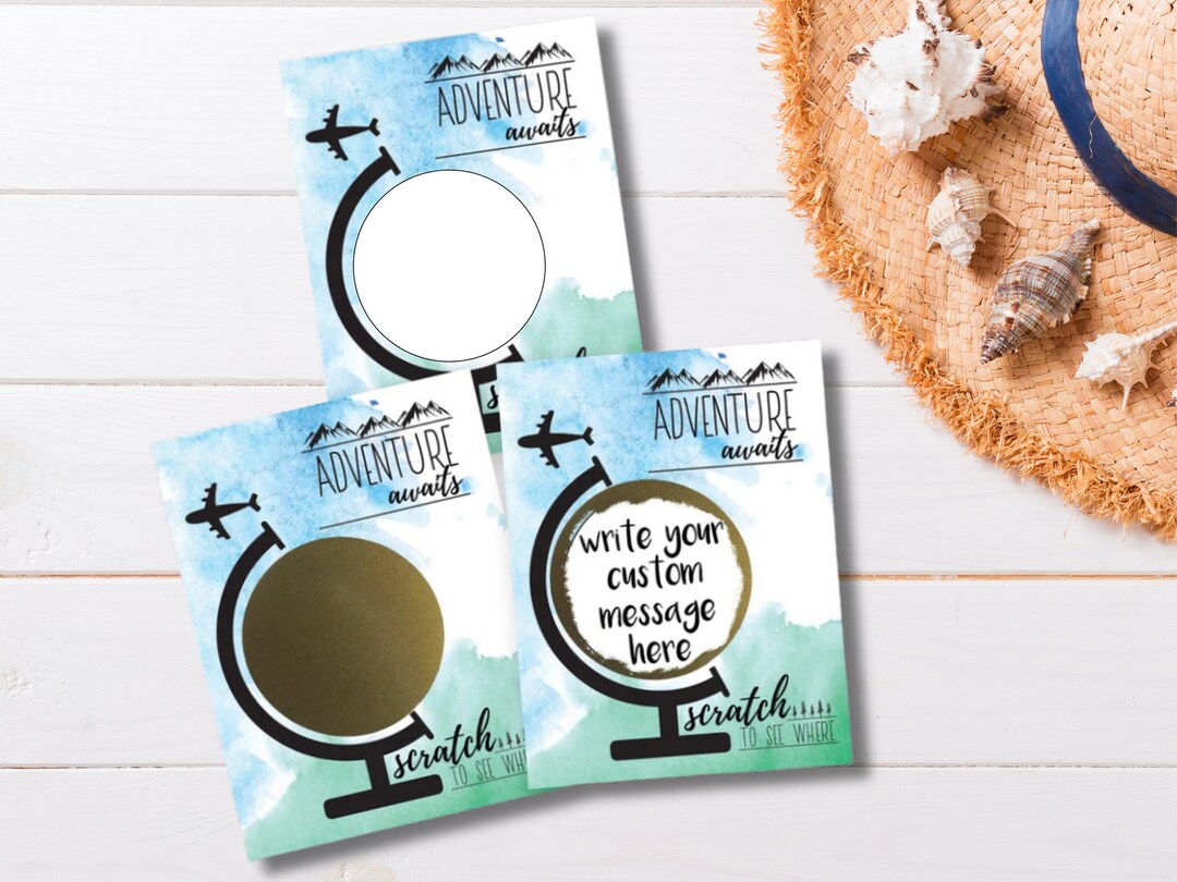 DIY Scratch off Ticket Kit: Adventure Awaits - 20 Cards - Etsy