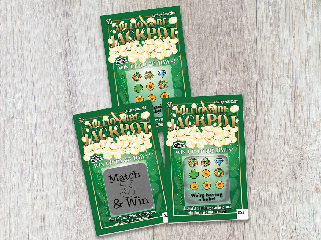 Scratch off Pregnancy Announcement Fake Lotto Lottery Replica Ticket ...