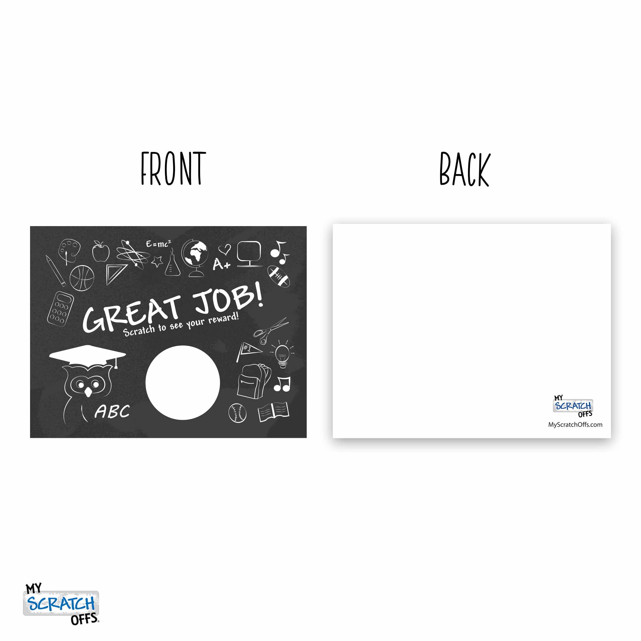 Teacher Parent Reward 50 Pack Scratch off Cards Do-it-yourself | Etsy