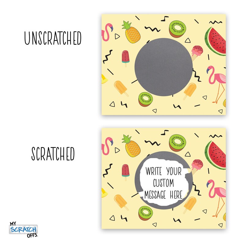 Summer Activity Fun Tropical Theme DIY Scratch off Tickets Kit - Etsy