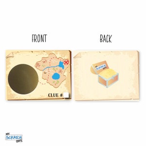 Treasure Map Scavenger Hunt DIY Make Your Own Scratch Offs Kids Party ...