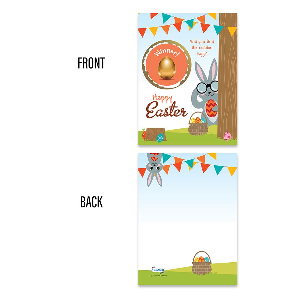 Easter Bunny Egg Hunt Scratch off Game: 26 Cards, 2 Winners - Etsy