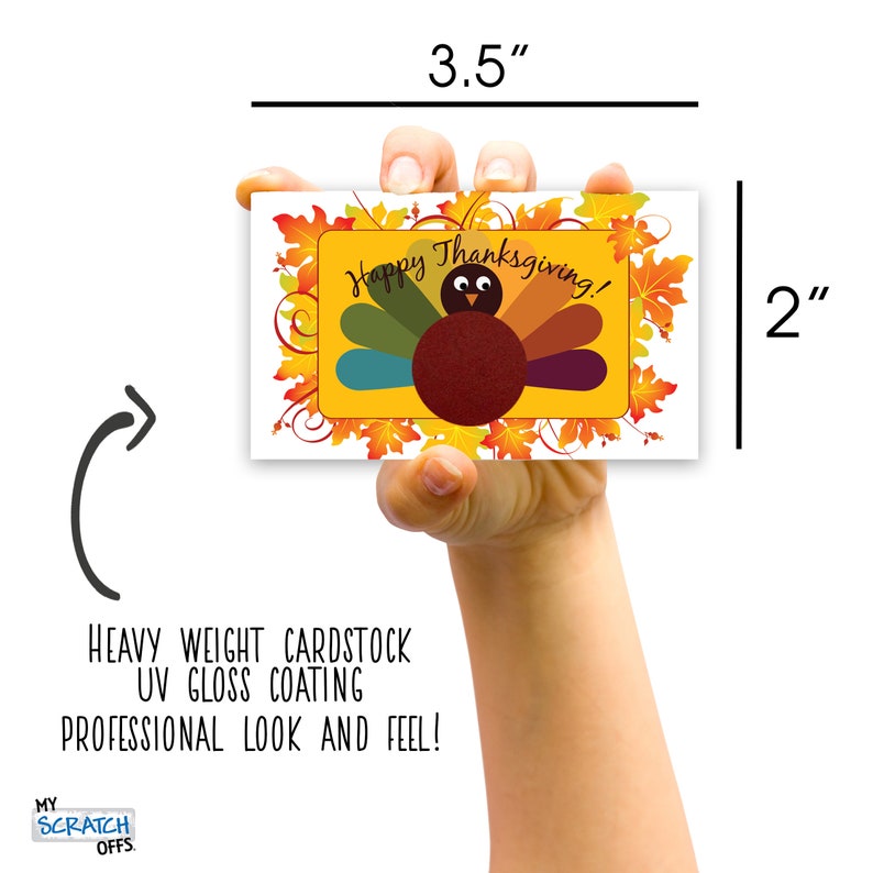 Thanksgiving Turkey Scratch Off Game Card | Etsy