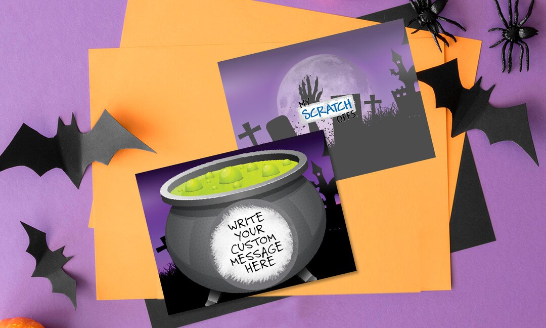 Halloween Cauldron DIY Make Your Own Scratch off Ticket Scratchnotes ...