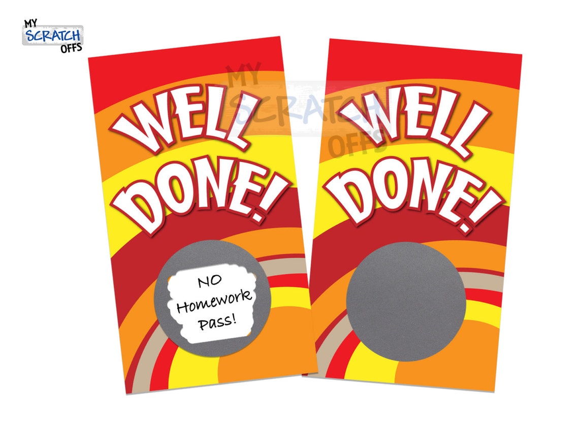 Teacher Reward Student Rewards Incentive Scratch off Cards DIY - Etsy