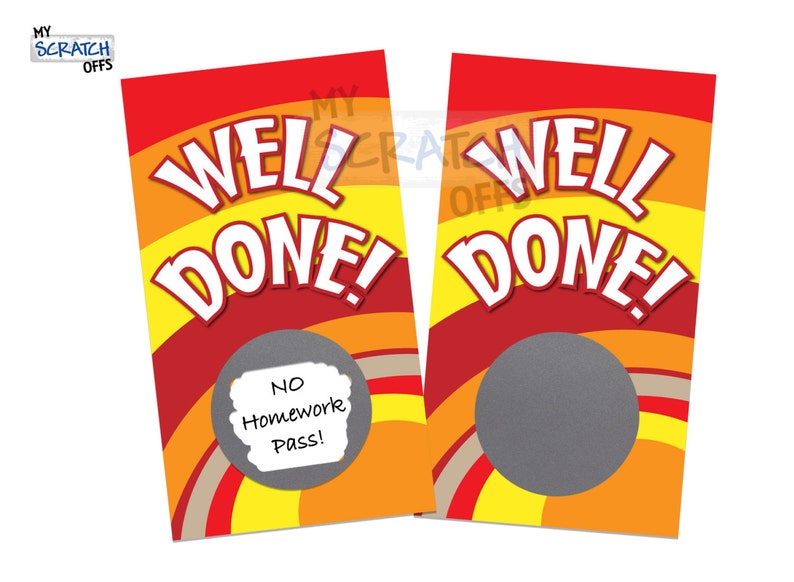 Teacher Reward Student Rewards Incentive Scratch off Cards DIY - Etsy