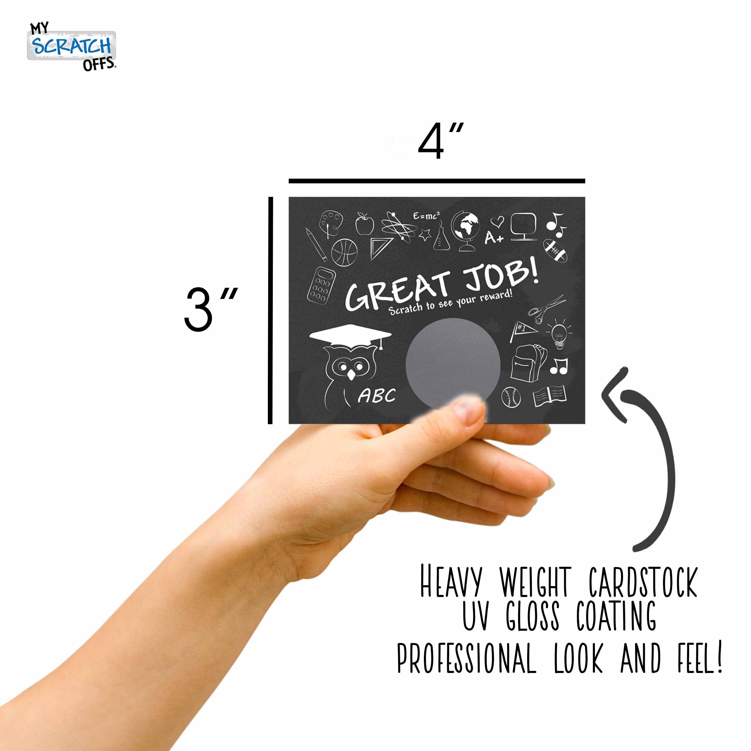 Teacher Parent Reward 50 Pack Scratch off Cards Do-it-yourself | Etsy