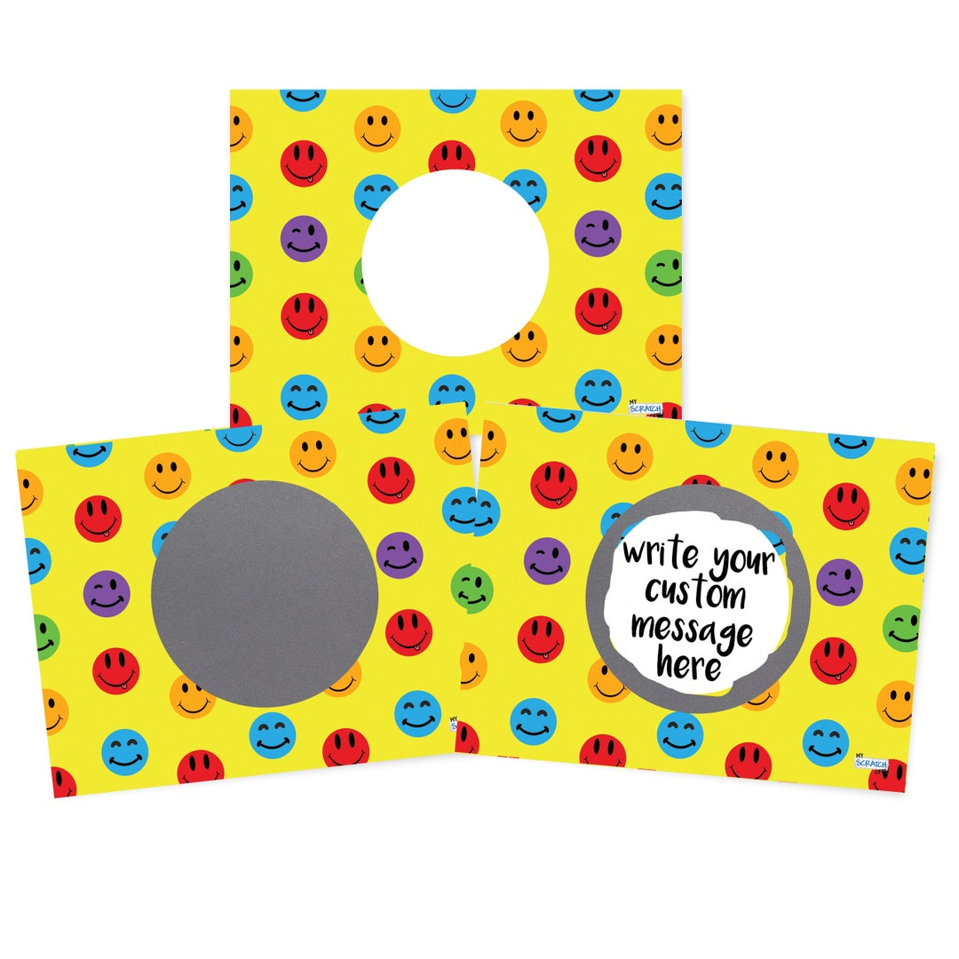 DIY Scratch off Ticket Scratch Notes Kit of 20 Cards Smiley Face Design ...