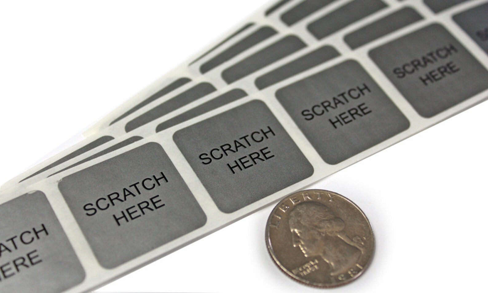 Silver 1" Square Scratch off Stickers: DIY Labels - Etsy