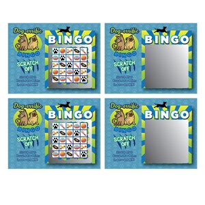 26 Pack Puppy Dog Scratch off Bingo Card Party Favors for Animal Lovers ...