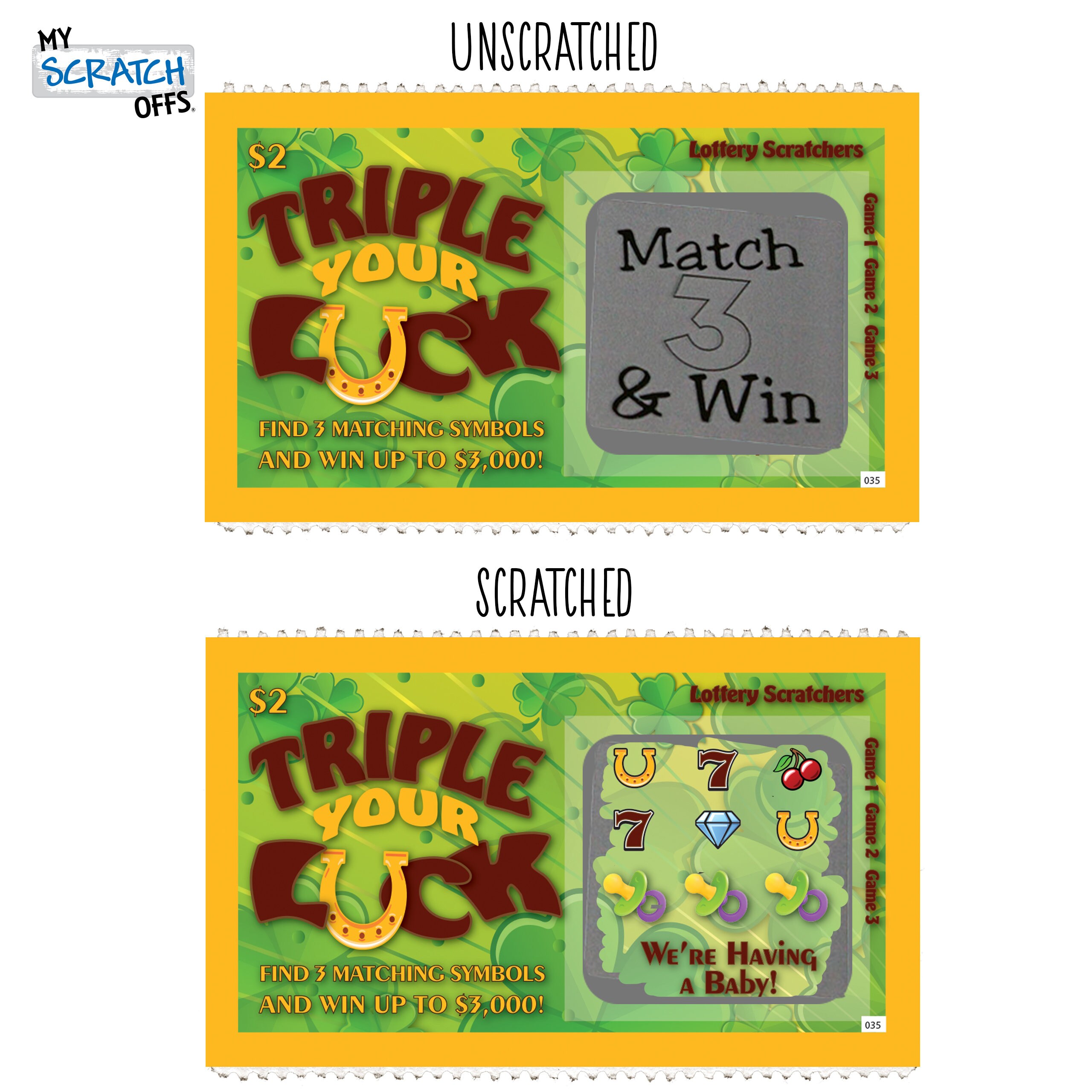 Scratch off Pregnancy Announcement Fake Lotto Lottery Replica - Etsy