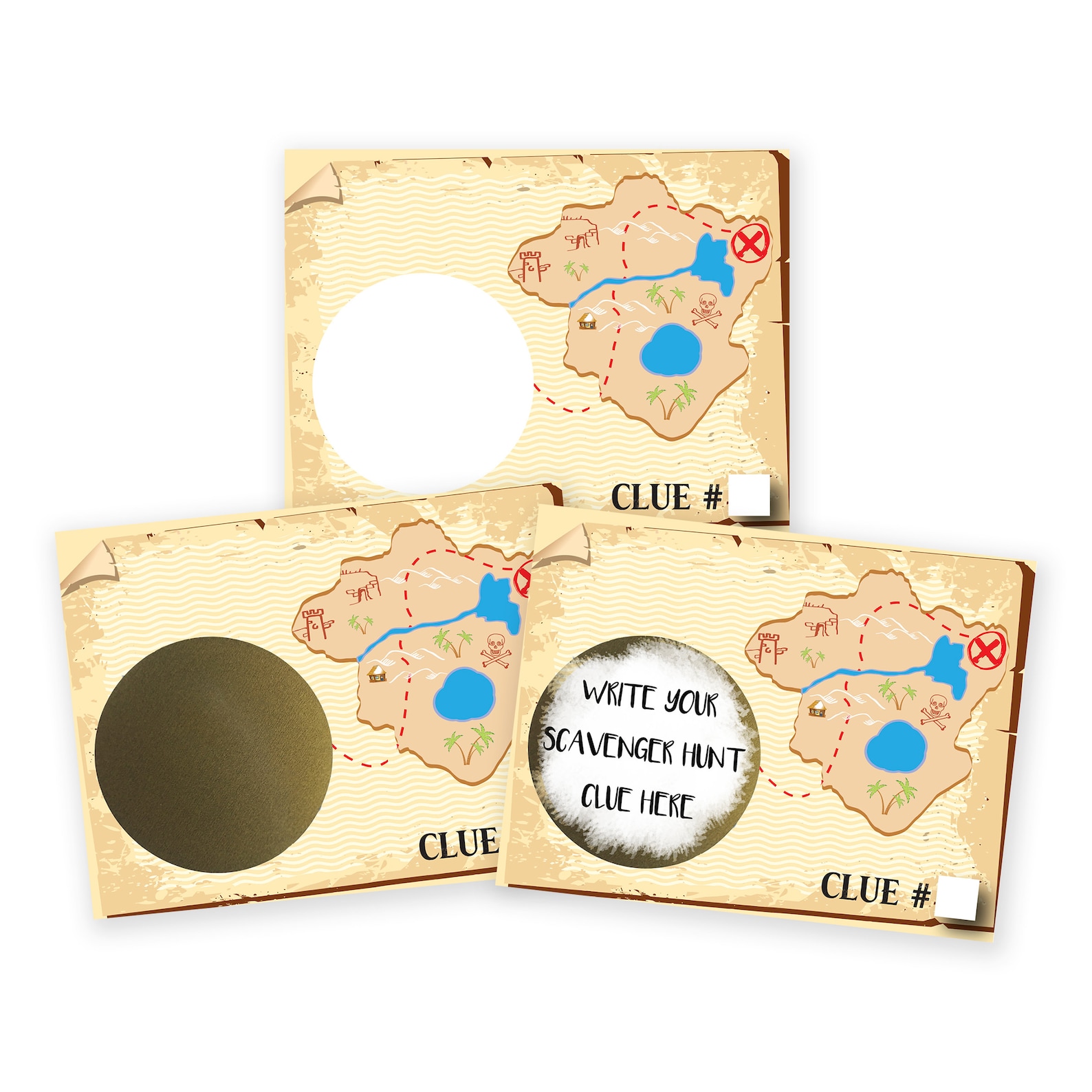 Treasure Map Scavenger Hunt DIY Make Your Own Scratch off - Etsy