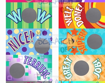 Teacher Reward Student Rewards Incentive Scratch off Cards DIY - Etsy