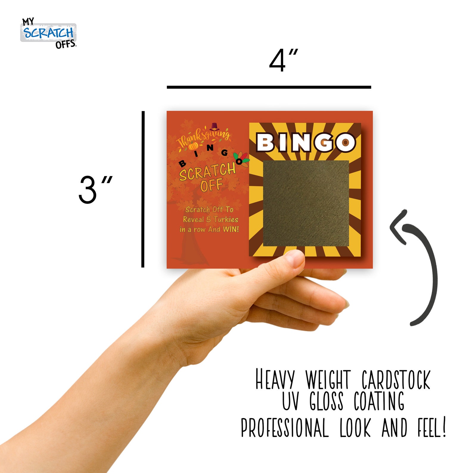 Thanksgiving BINGO Scratch off Game Card Scratcher Lotto - Etsy