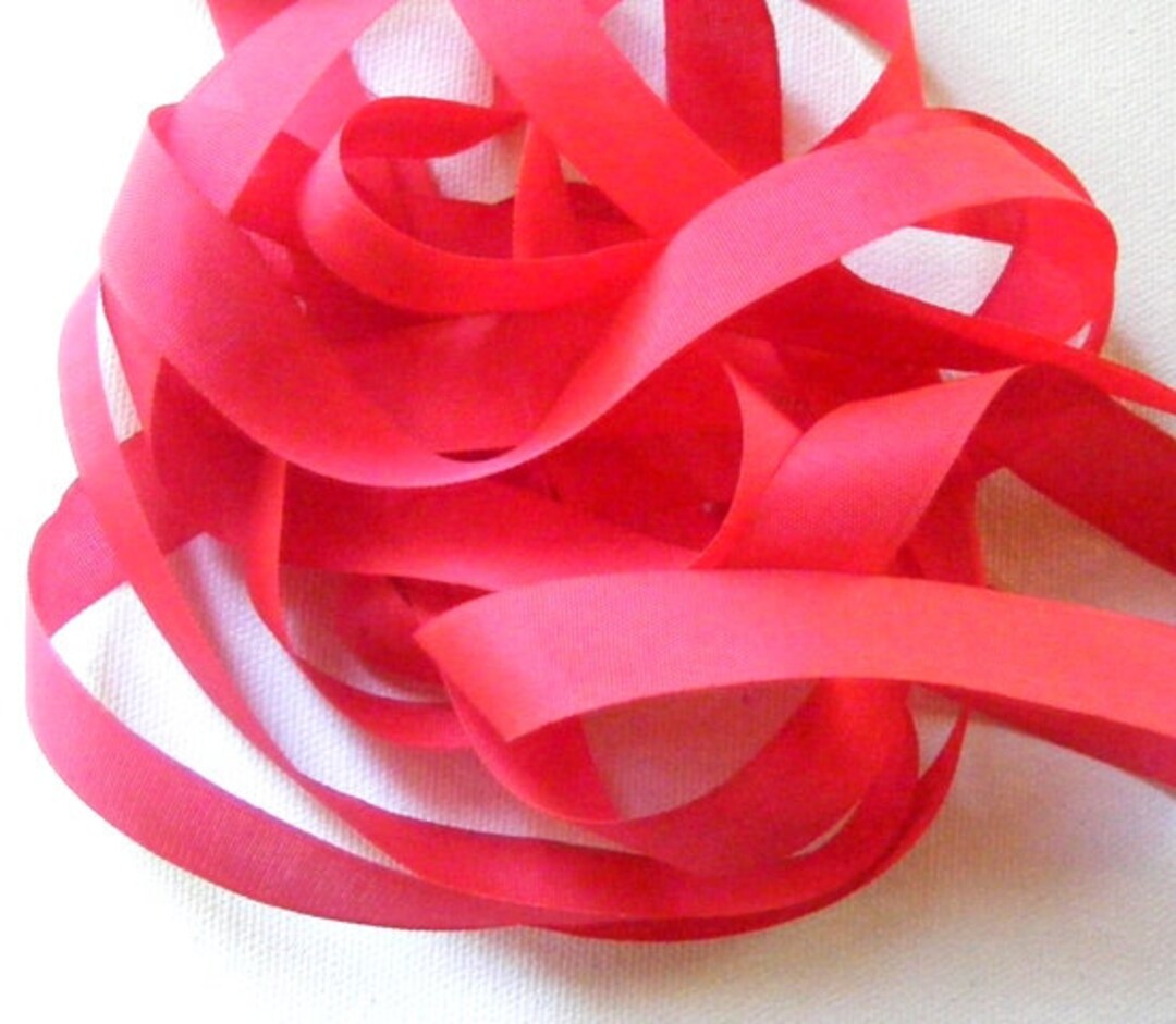 Vintage 1940's Woven Ribbon 9/16 Inch True Red - Etsy