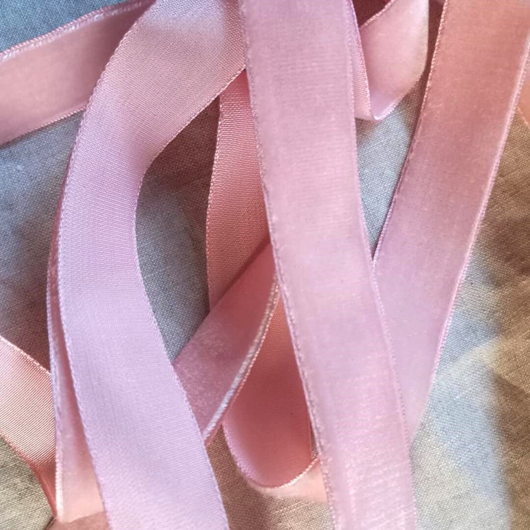 Vintage 1940's German Rayon Velvet Ribbon 1 Inch Pink - Etsy