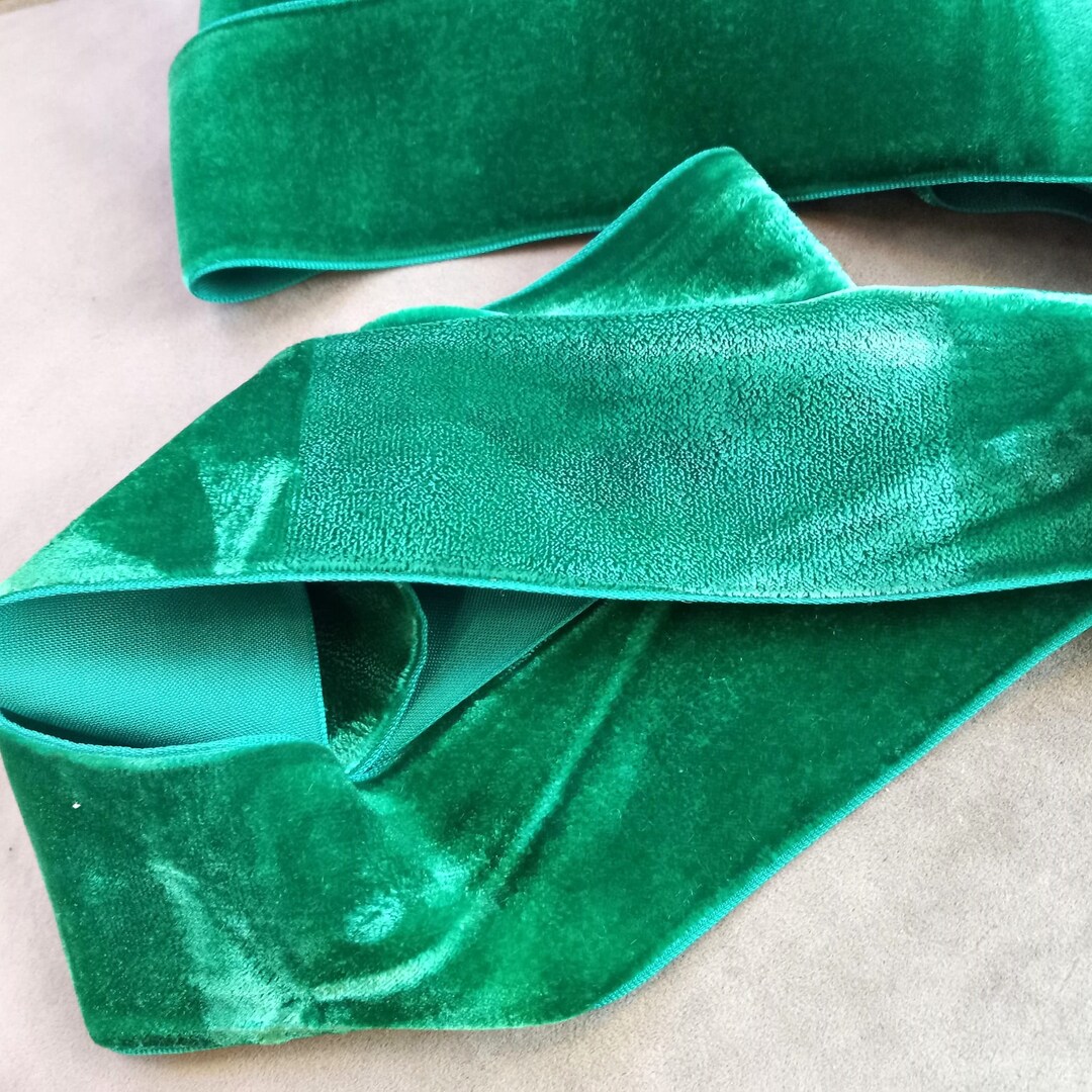 Vintage 1930 s French Velvet Ribbon 2 Inch Bright Green Etsy Vintage 1930 s French Velvet Ribbon 2 Inch Bright Green Etsy
